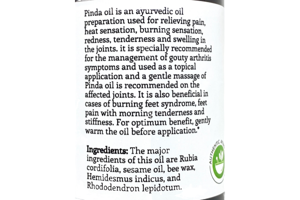 Pinda Oil: Balancing for pitta related pain and swelling* – Ayurveda Plaza
